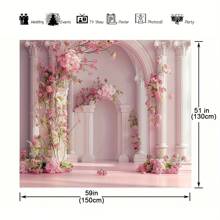 Elegant Pink Floral Photography Backdrop - Vintage Abstract Design For ...