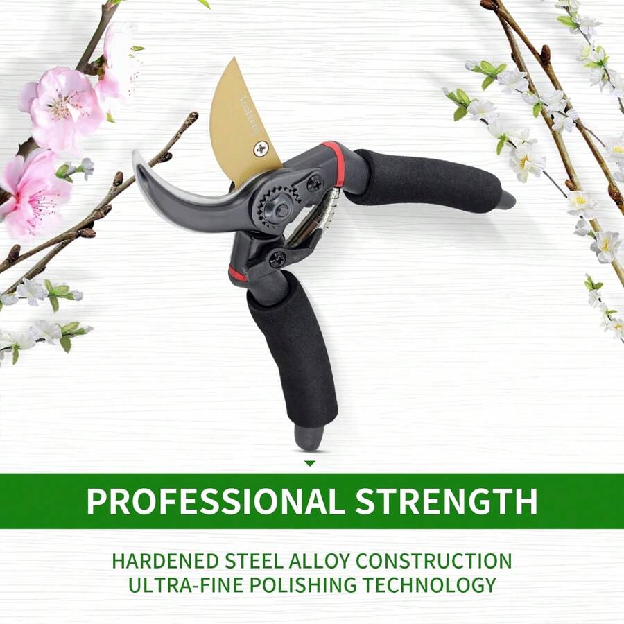 8.5 Inch Professional Garden Pruners - Handheld Sharp Garden Scissors ...