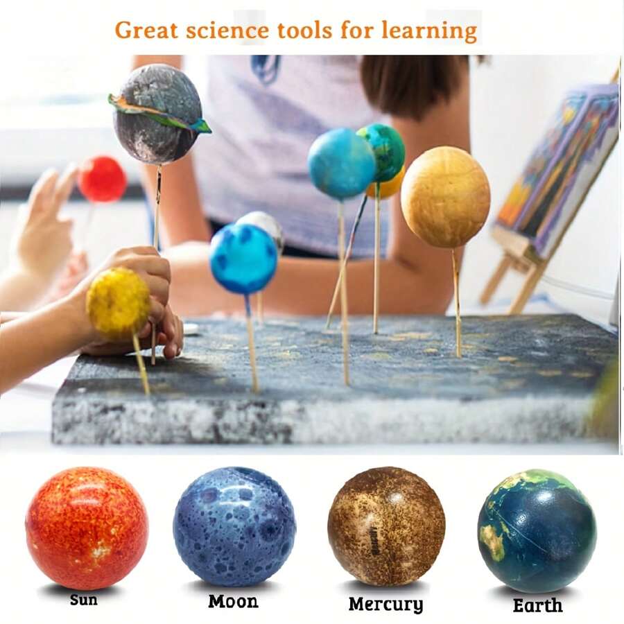 10pcs Relaxing Solar System Planet Stress Balls - Space-Themed Fidget ...