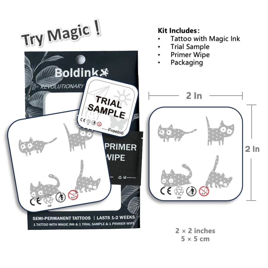 1 Kit Revolutionary Technology Tattoos, Semi-Permanent Tattoos ...