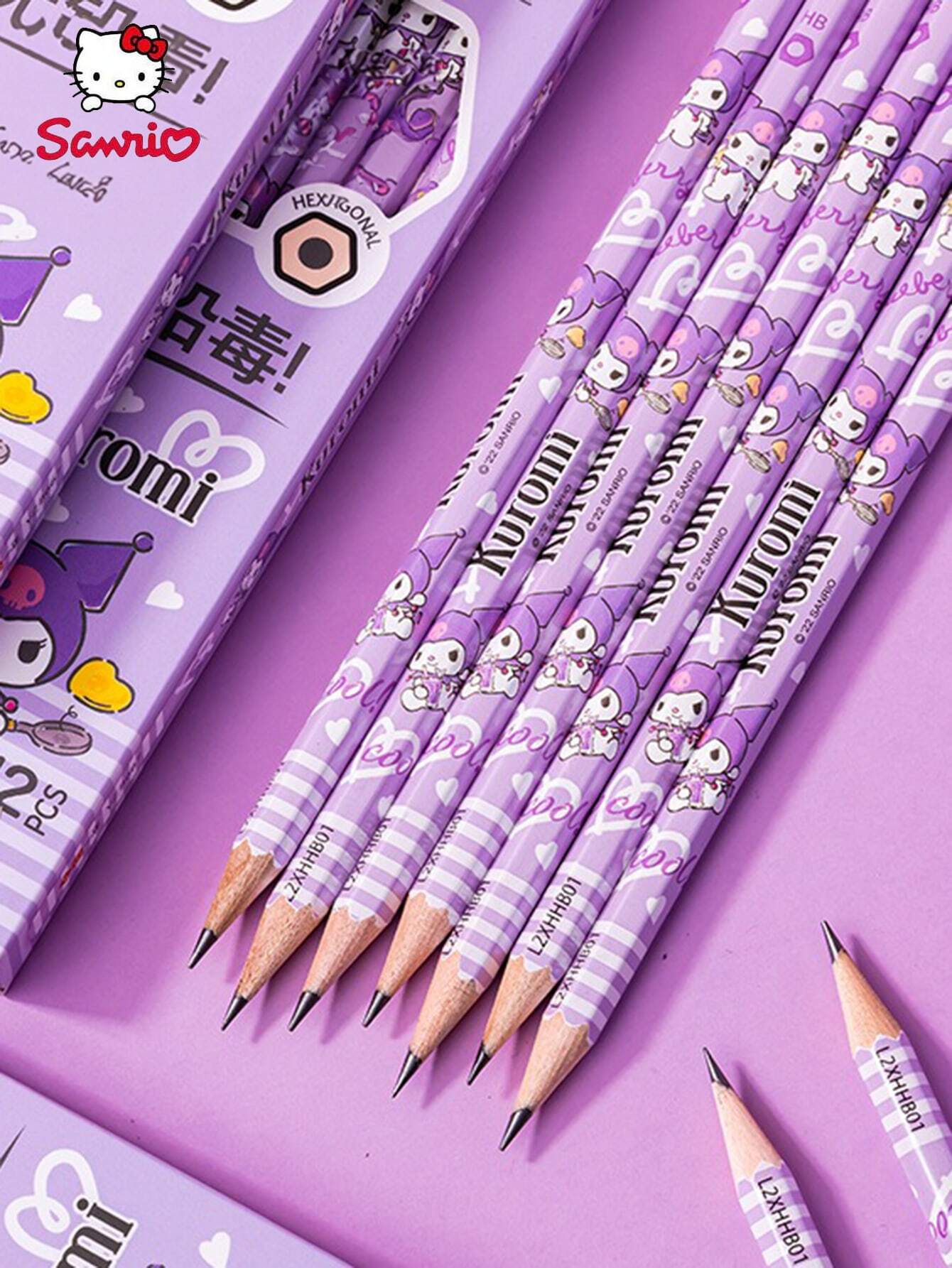 Crayon hexagonal HB sous licence officielle - 12 crayons par boîte ...