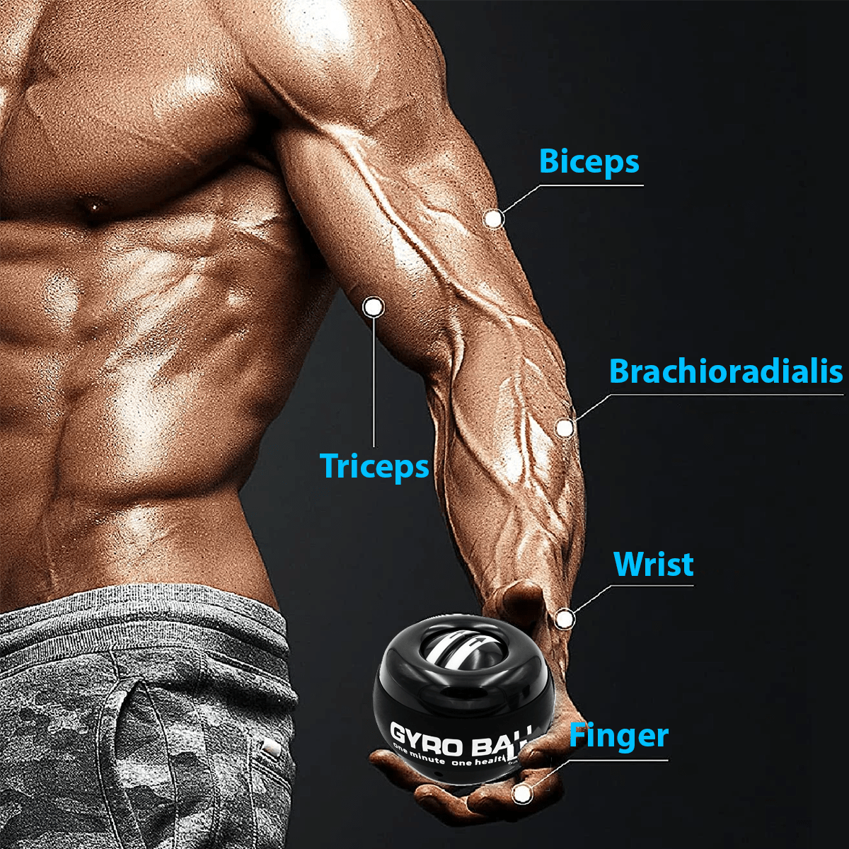 Wrist Training Ball, Wrist Strengthening Gyro, Forearm Exerciser To ...