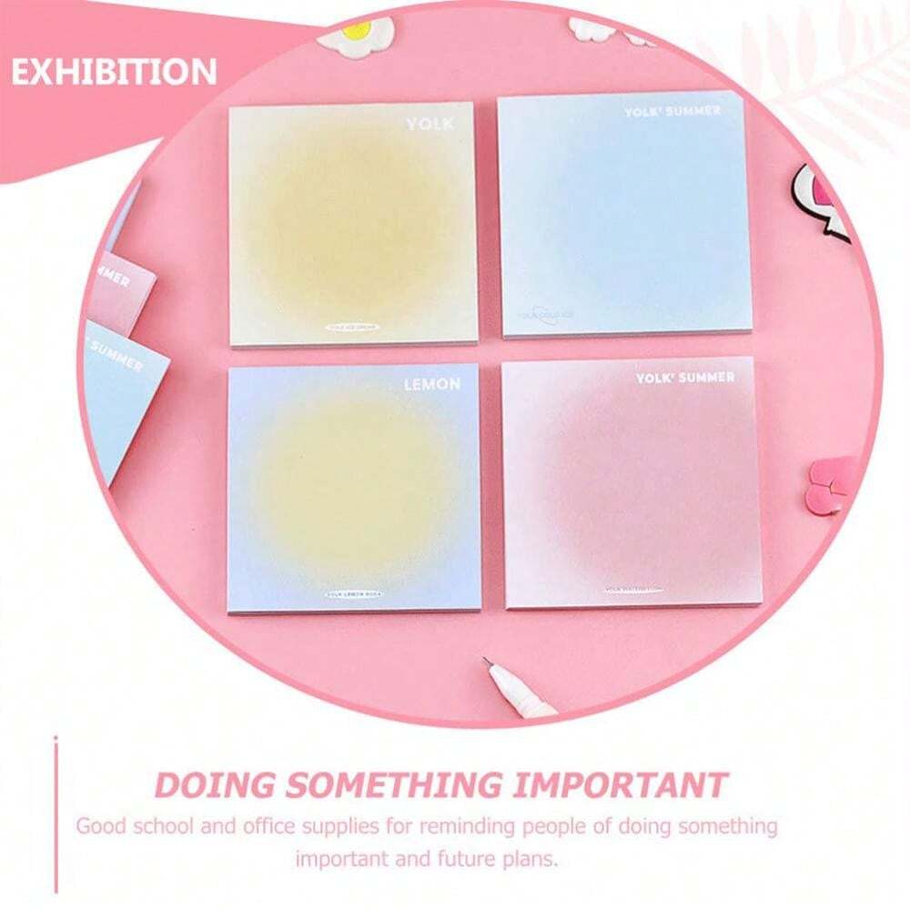 Cute Floral Sticker Notes, Office Stationery Gradient Macaron Color ...