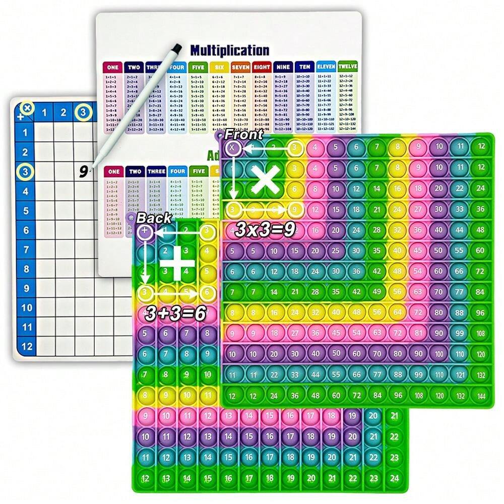 Multiplication 12x12 Addition 12+12 Math Learning Activity Practice Pop ...