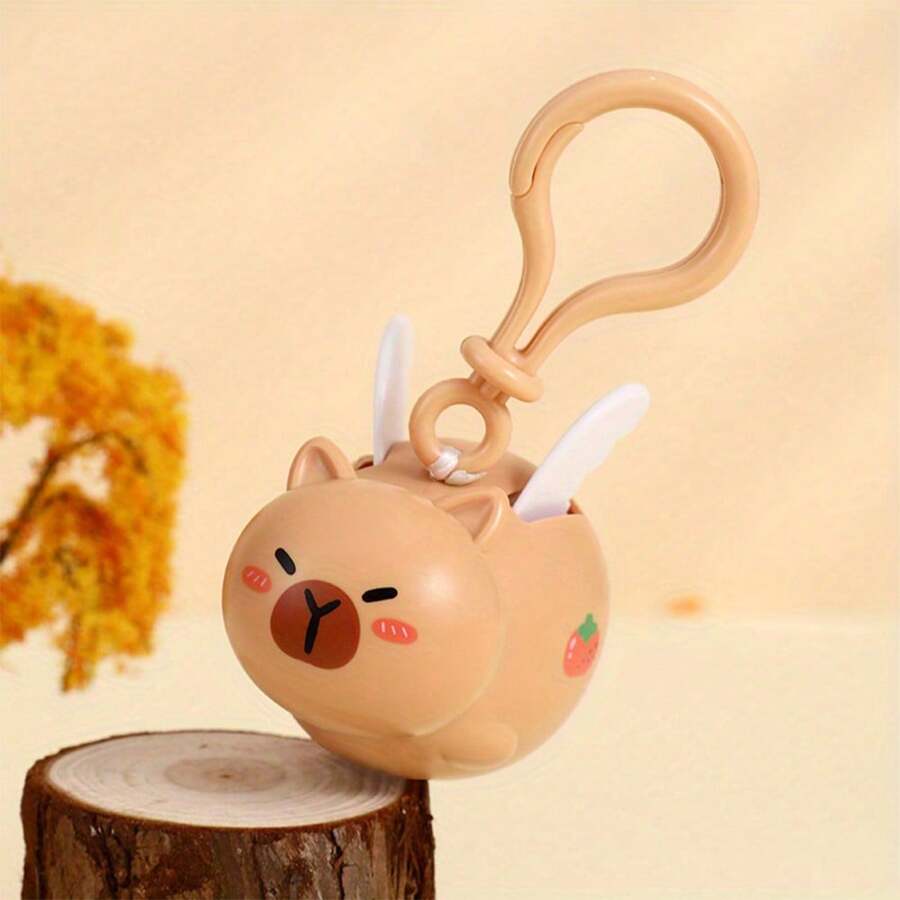 Creative Cartoon Flying Space Guinea Pig & Pig Keychain, Cute Couple ...