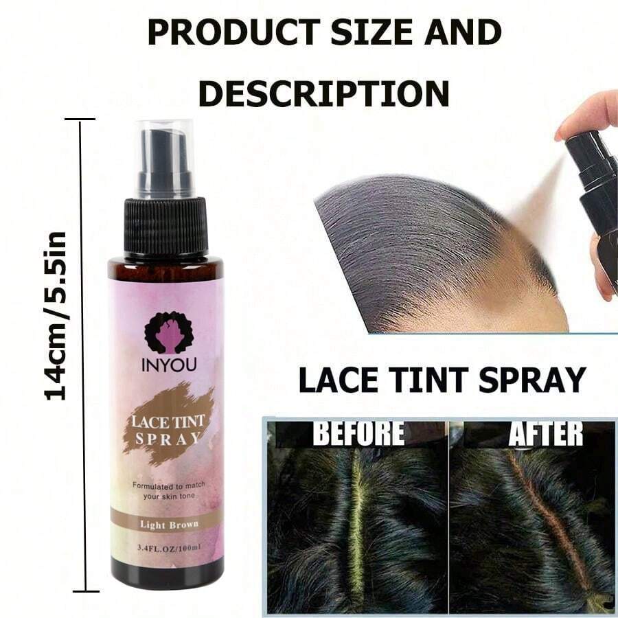Lace Tint Spray For Wigs,Waterproof Lace Tint Melting Mousse Spray ...