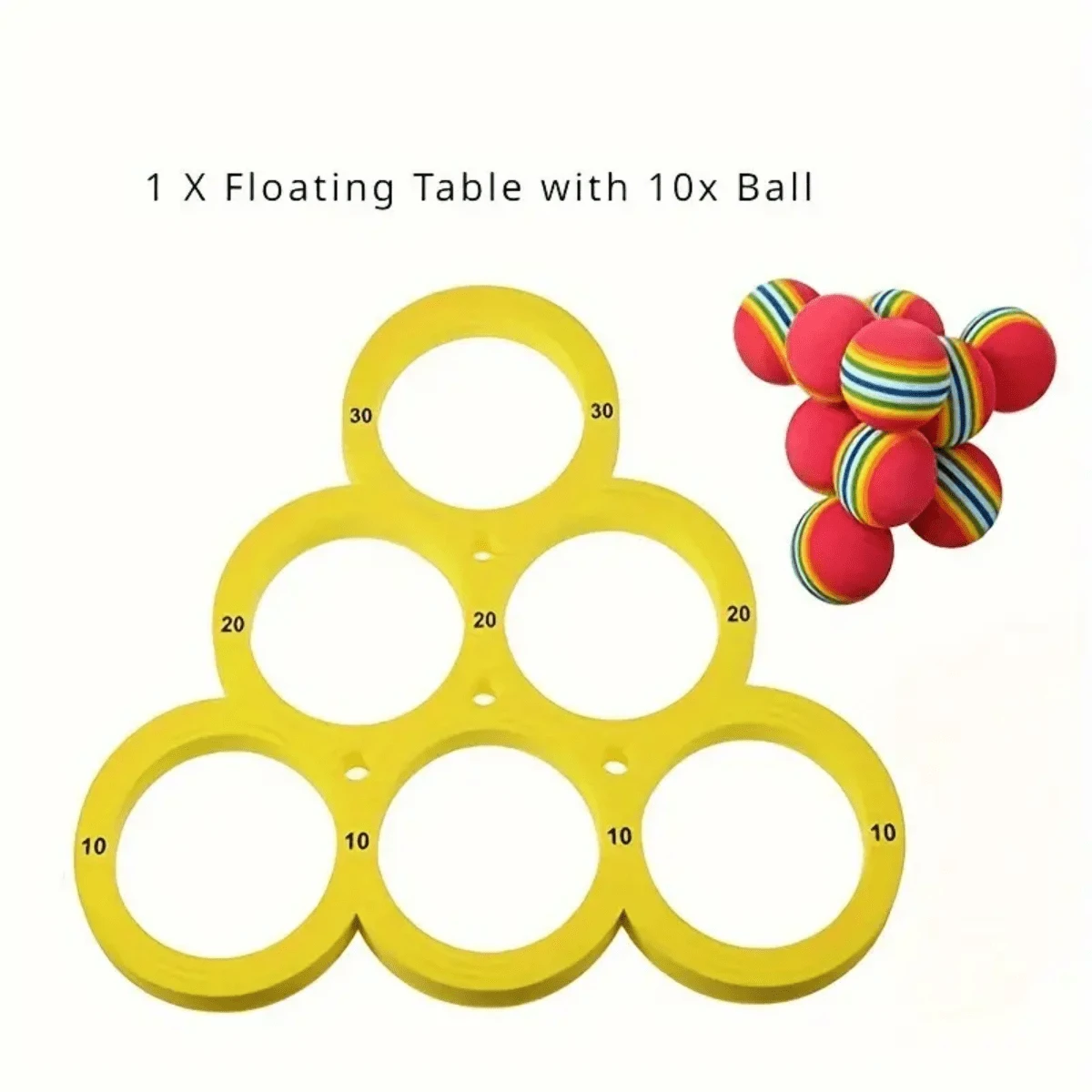 12.55in EVA Material 10pcs Balls+1 Floating Tray Swimming Pool Ball ...