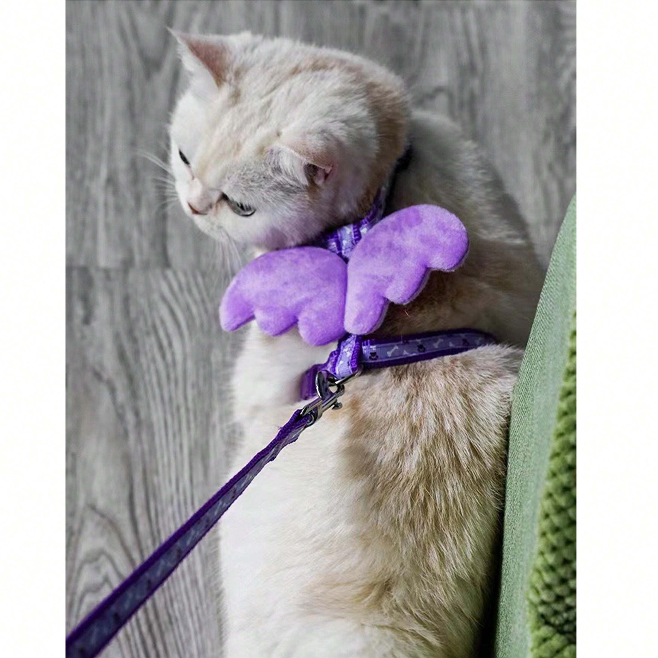 1pc Angel Wings Decor Cat Harness With Leash Set, Cat Rope, I-Shaped ...