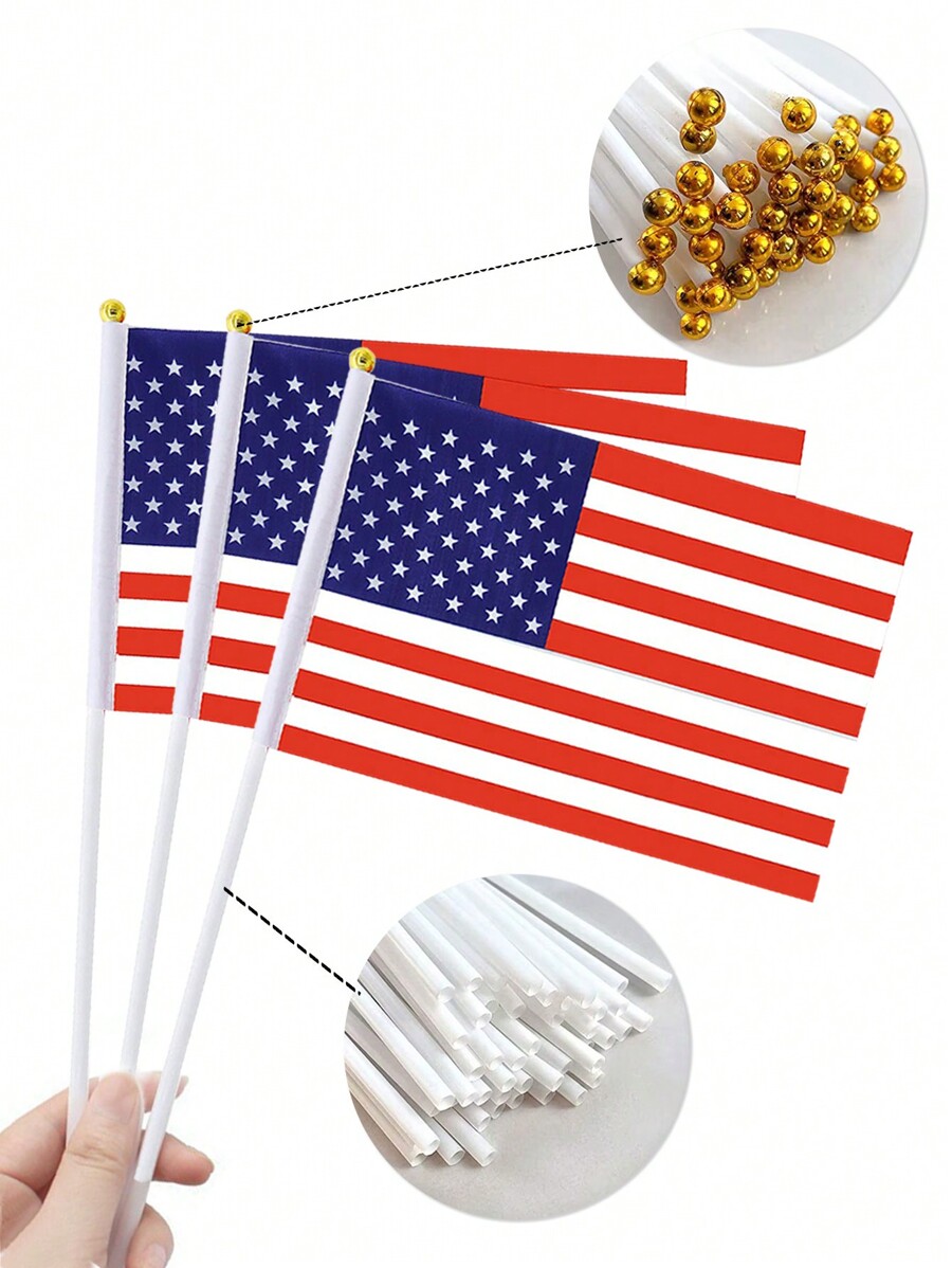 20 Pack USA United States Mini Flag 5.5x8.3 Inch Hand Held Small ...