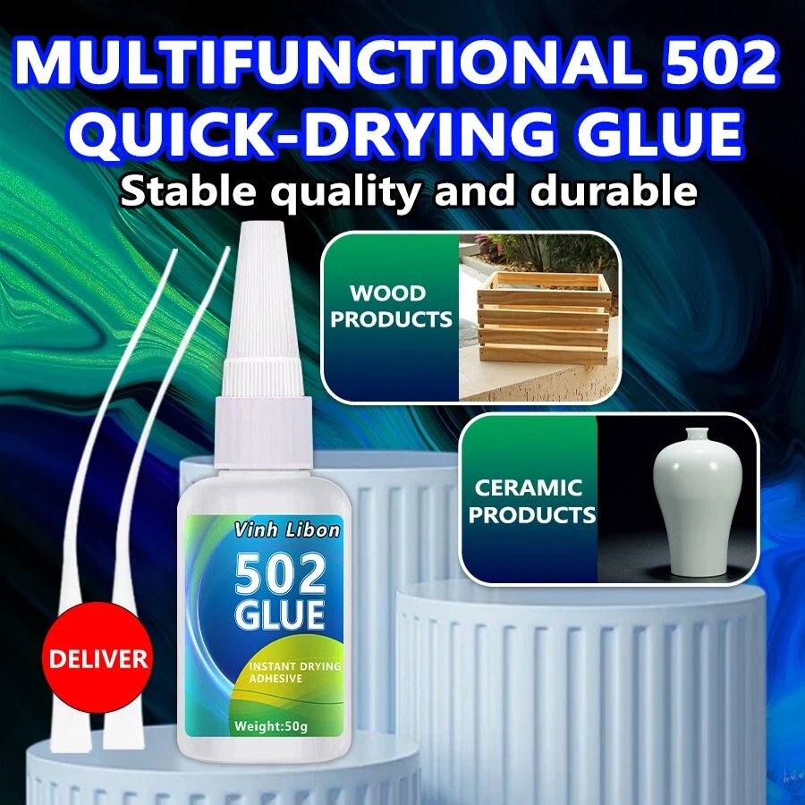 Upgrade 502 Super Glue Instant Quick Dry Cyanoacrylate Strong Adhesive Quick Bond Leather Rubber ...