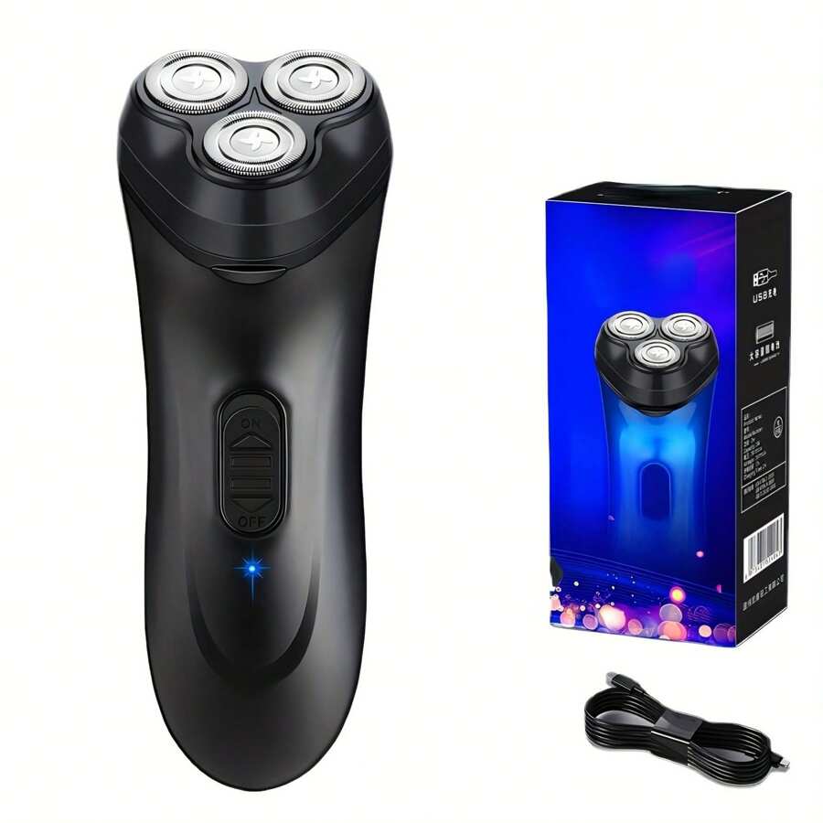 3-Head Electric Shaver Razor With Dual Circle Blade And 18 Blades ...
