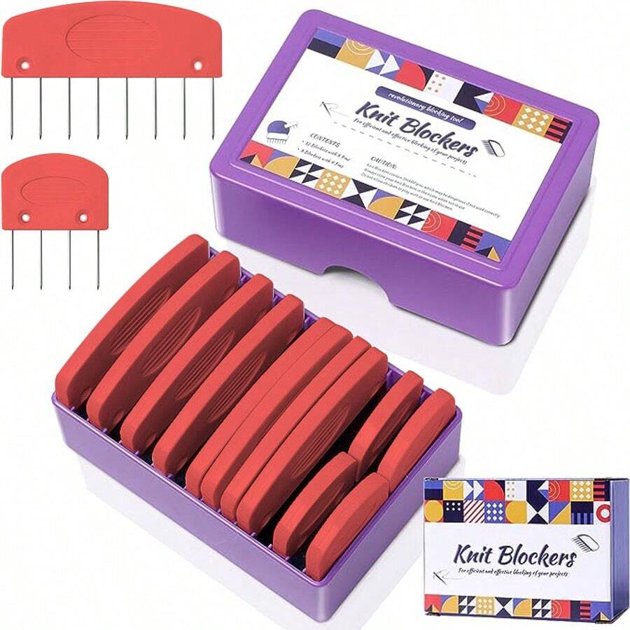 20/40pcs Knitting Blocking Needle Set, Knitting Blocking Combs Used In ...