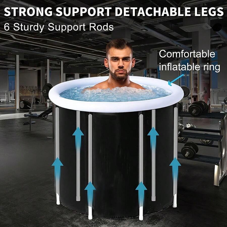 Rapid Cooling Lce Bath Tub For Athletes - Large Durable Collapsible Tub ...