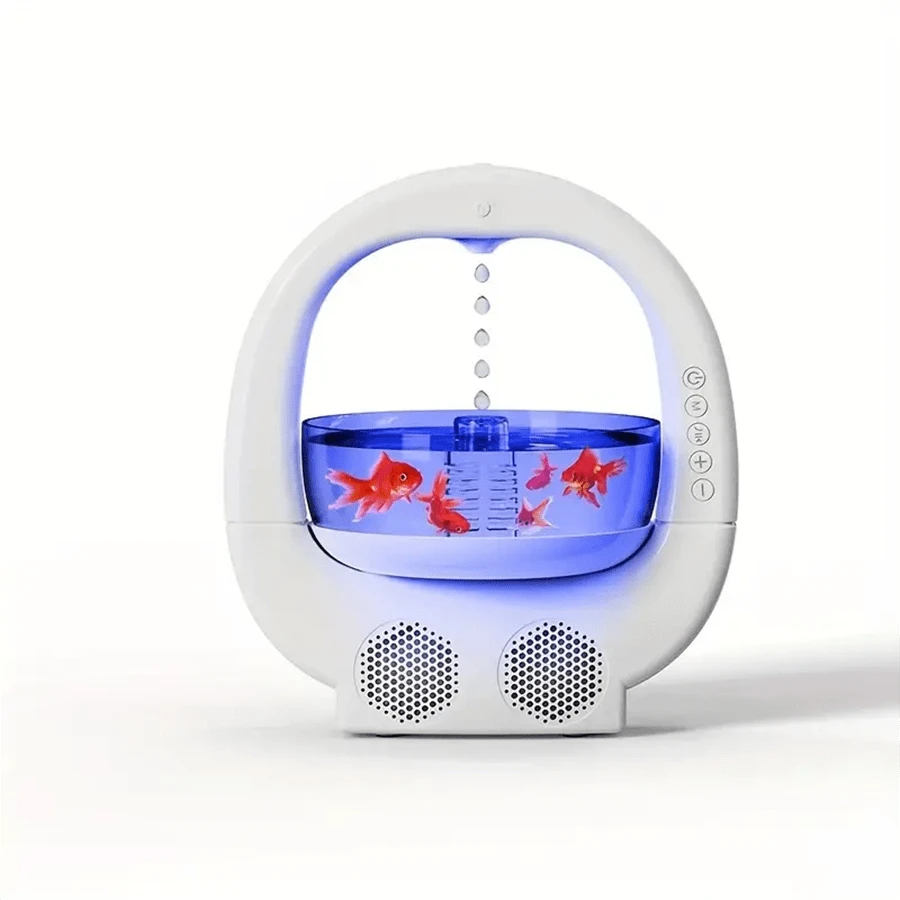 Anti-Gravity Water Drop Humidifier With Wireless Speaker, Illuminated ...