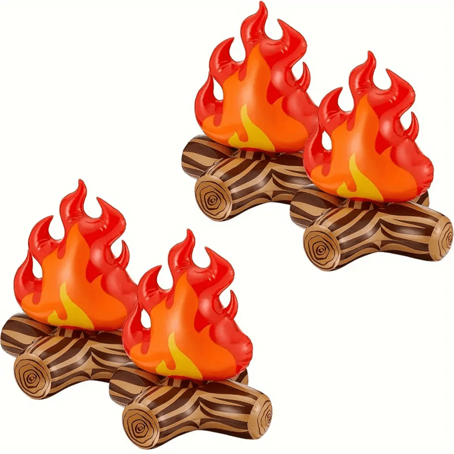 1pc,Inflatable Flame Model Yard Decoration Props PVC Inflatable Bonfire ...