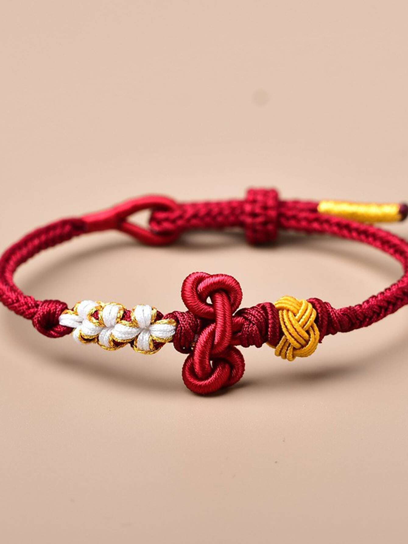 สร้อยข้อมือปมเหวินช้างถักสีแดงสำหรับผู้ชายและผู้หญิง ของขวัญโชคดีสำหรับการสอบ การสอบเข้าระดับสูง 2173