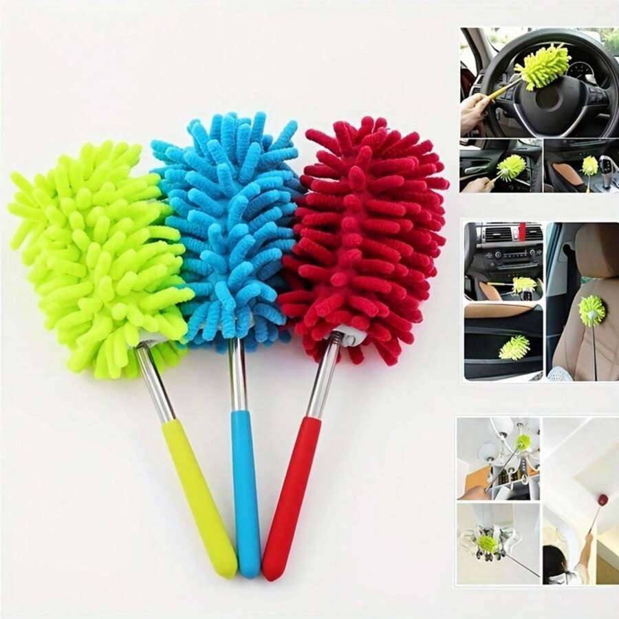 1pc Microfiber Duster Brush, Extendable Hand Dust Cleaner Anti Dusting ...