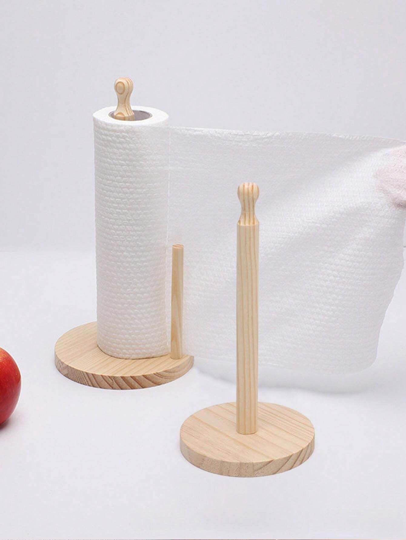 1pc S/M Natural Wood Vertical Paper Towel Holder With Modern Simple ...