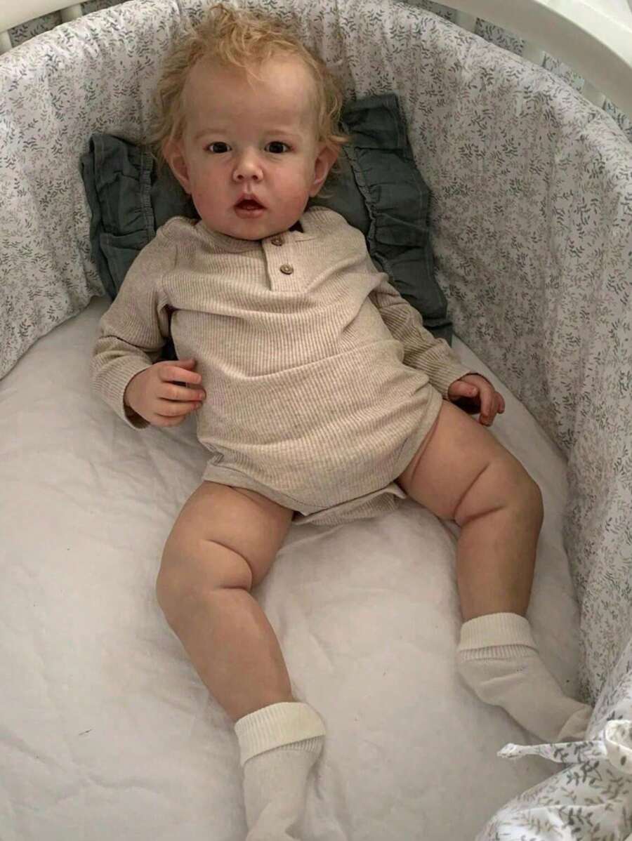 Boneca Realista de Silicone Macio Loira Reborn de 70 CM e 28 polegadas ...