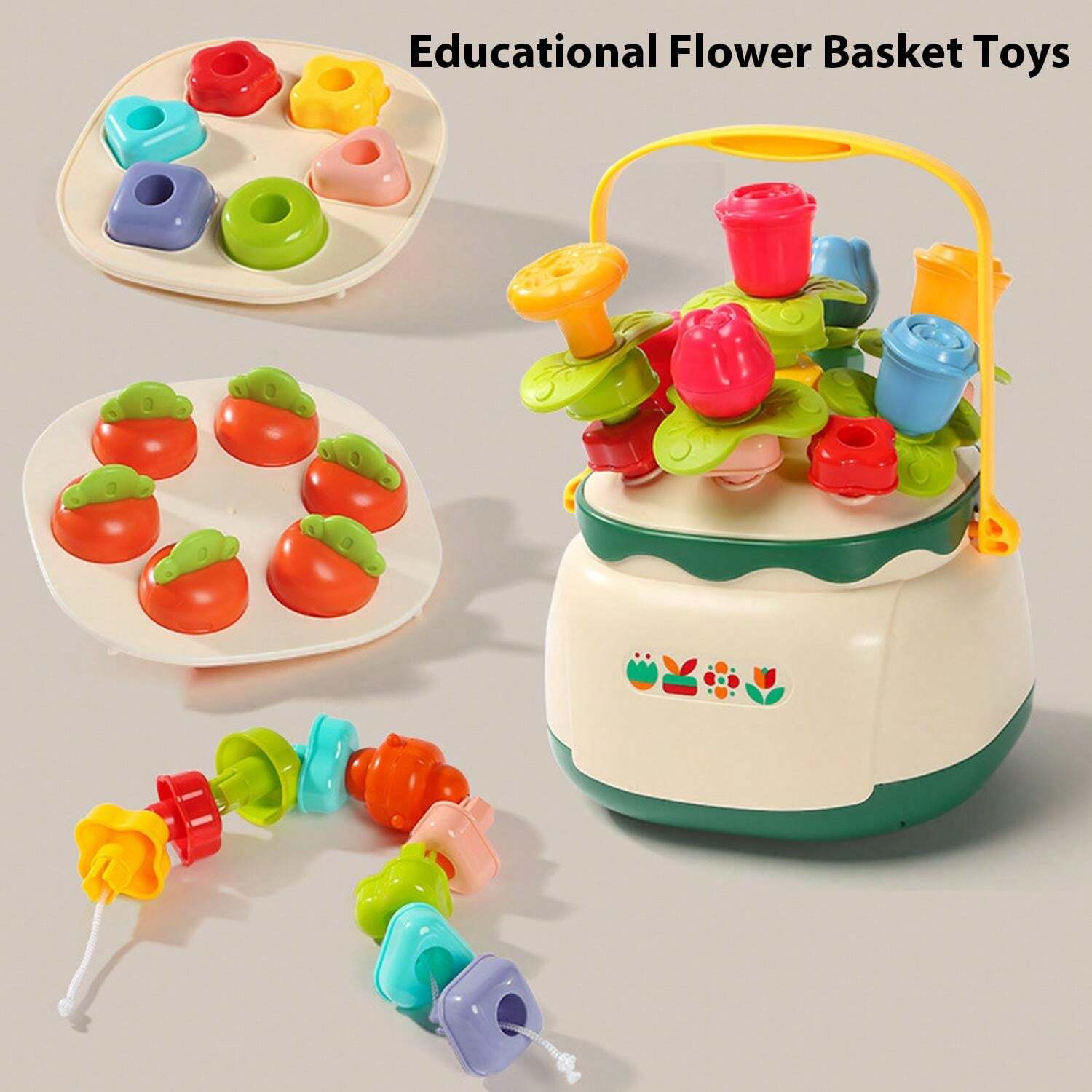 5 In 1 Montessori Toys For 1+ Years Old, Shape Sorter/Garden Building ...