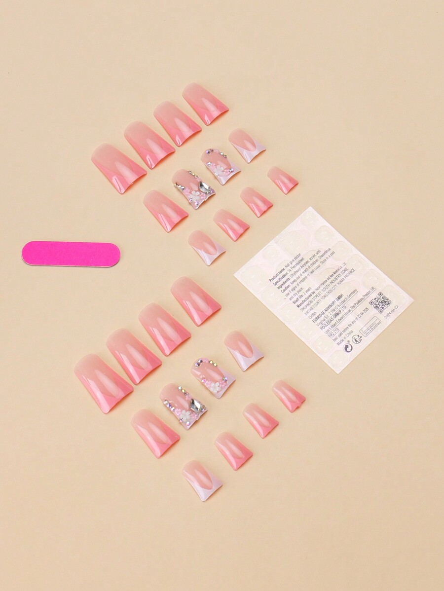 Upgrade Your Look Instantly With 24pcs Long Duckbill Shaped French Nail ...