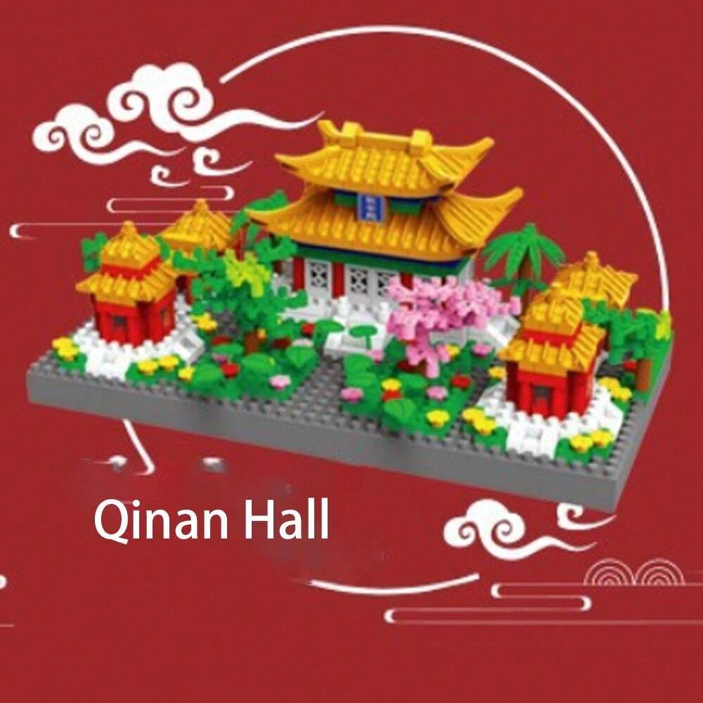 1 peça 658 peças Yu Hua Garden Qinan Hall Conjunto de blocos de ...