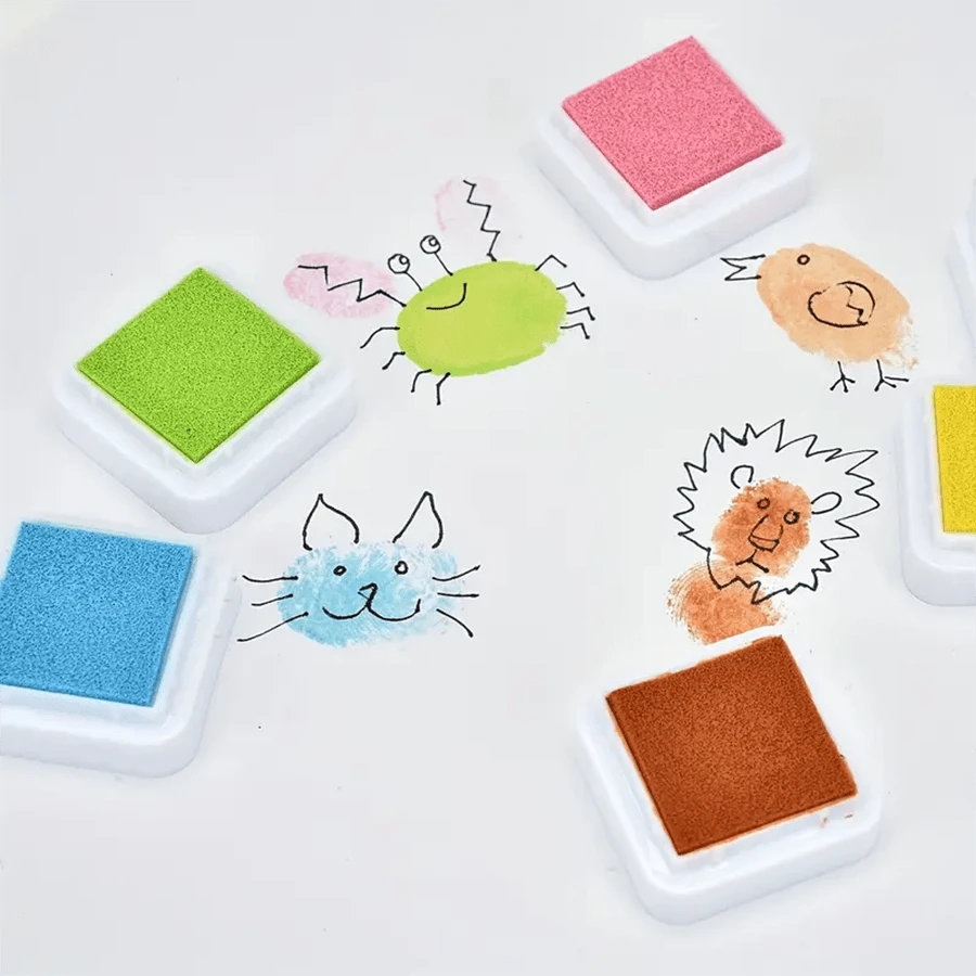 Stamp Pad Set [12 Colors] For Paper Craft, Fingerprint, Scrapbooking ...