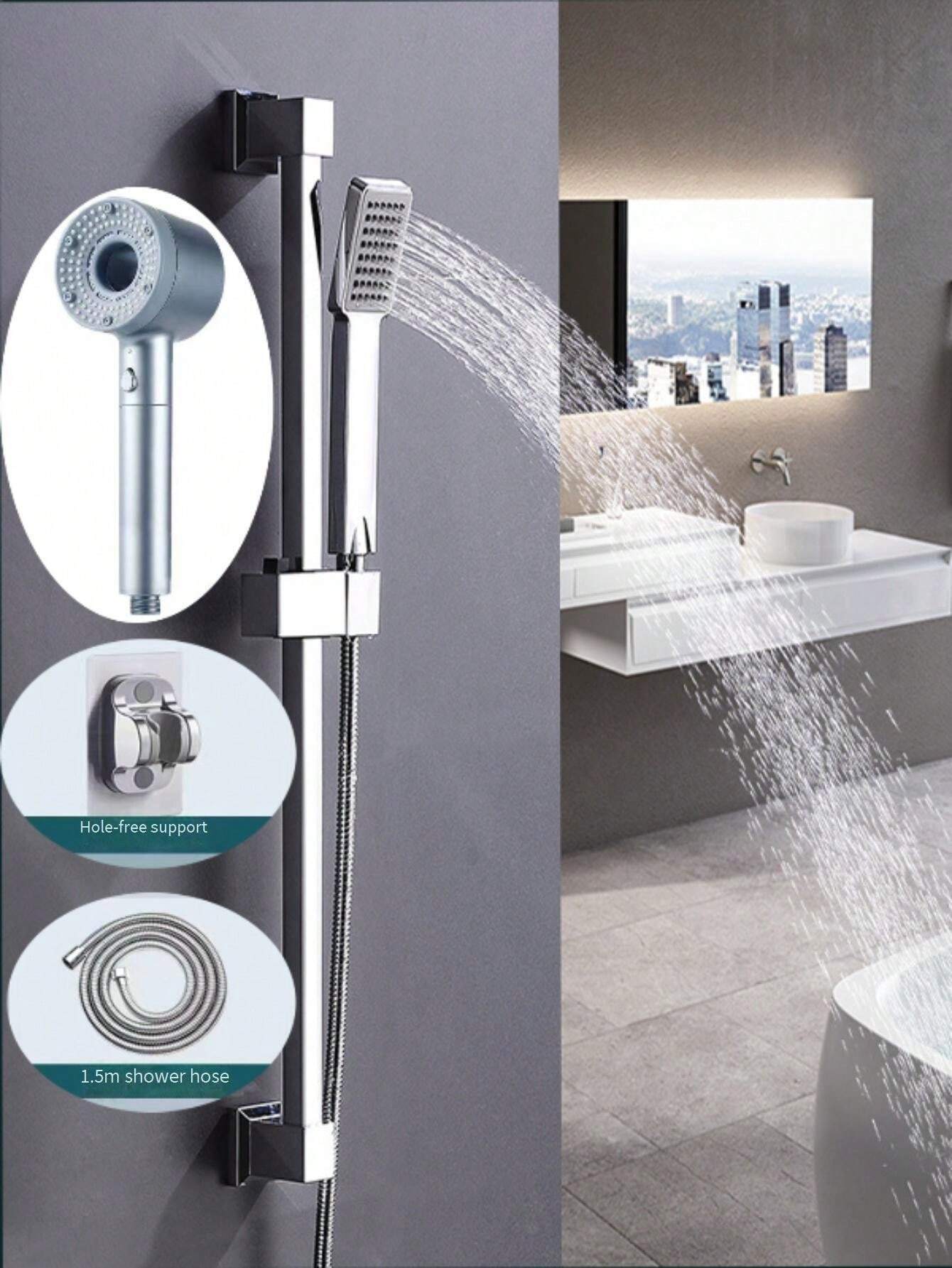 1 insieme Testa della doccia + Tubo flessibile da 1,5 m + Montaggio ...