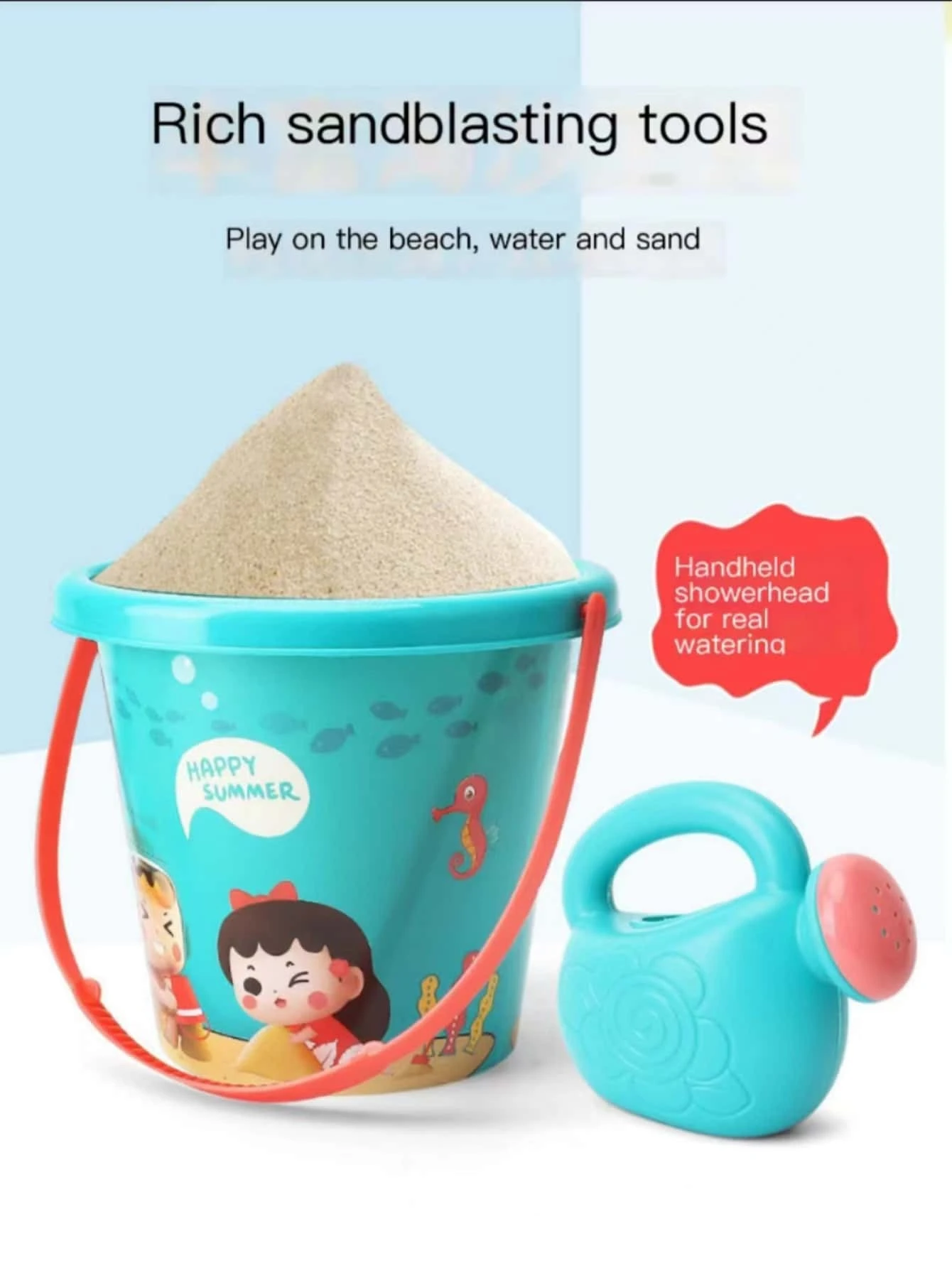 18pcs Children's Beach Sand Toys Set Including Sand Pails, Shovels, Hourglasses, Perfect For ...