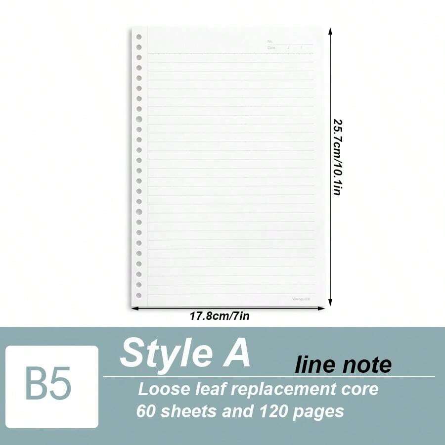 Libreta de anillas con hojas blancas y tamaño disponible A5 o B5 de la marca Simplicity, con ...