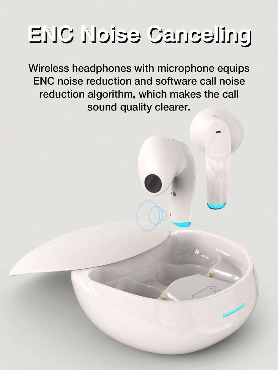 GENAI Wirless Earphones ENC HD Call Noise Cancellation Wireless Earbuds ...