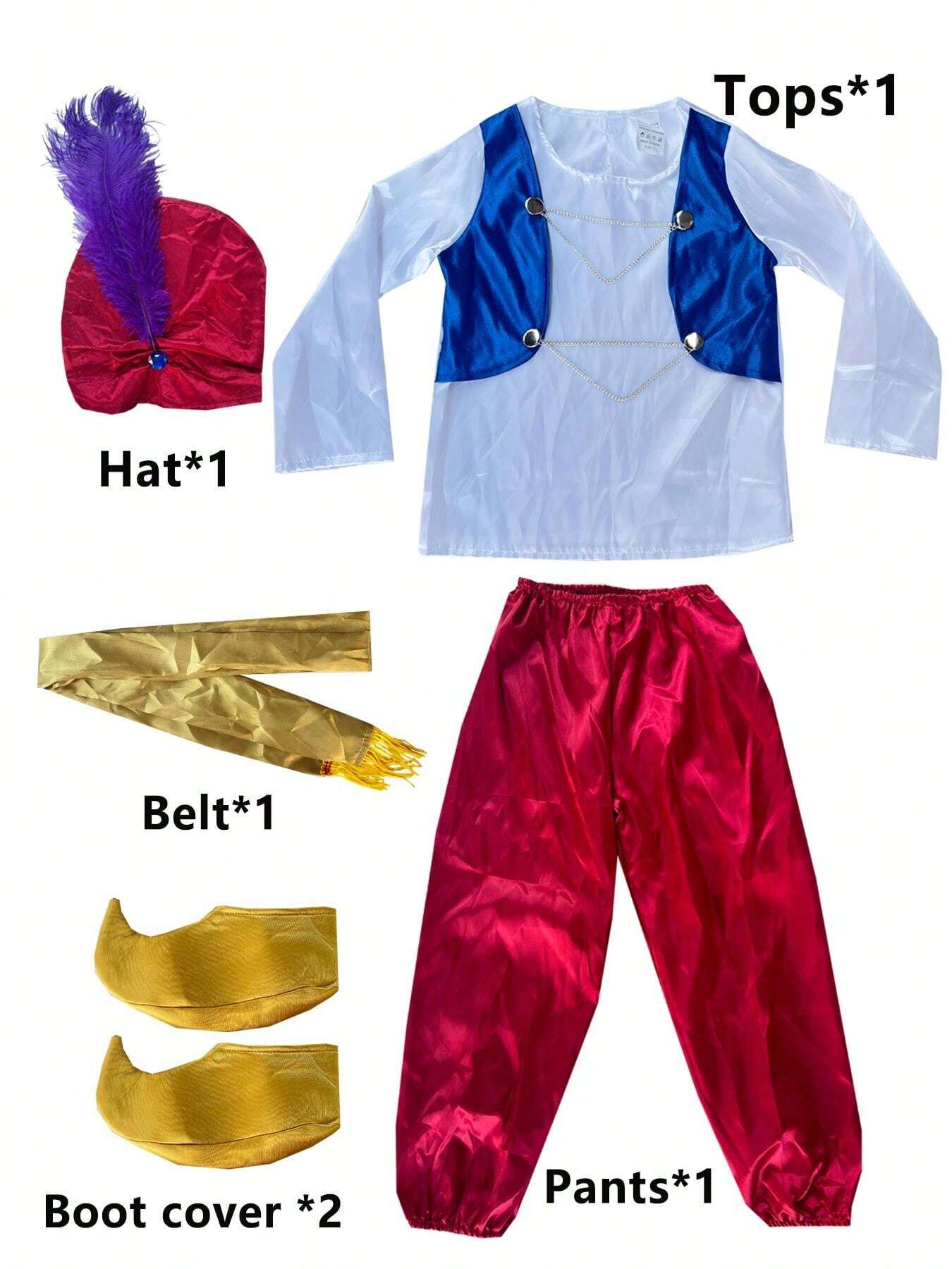 Carnival Cosplay Costume, Arabian Fairy Tale Story Genie Outfit For ...