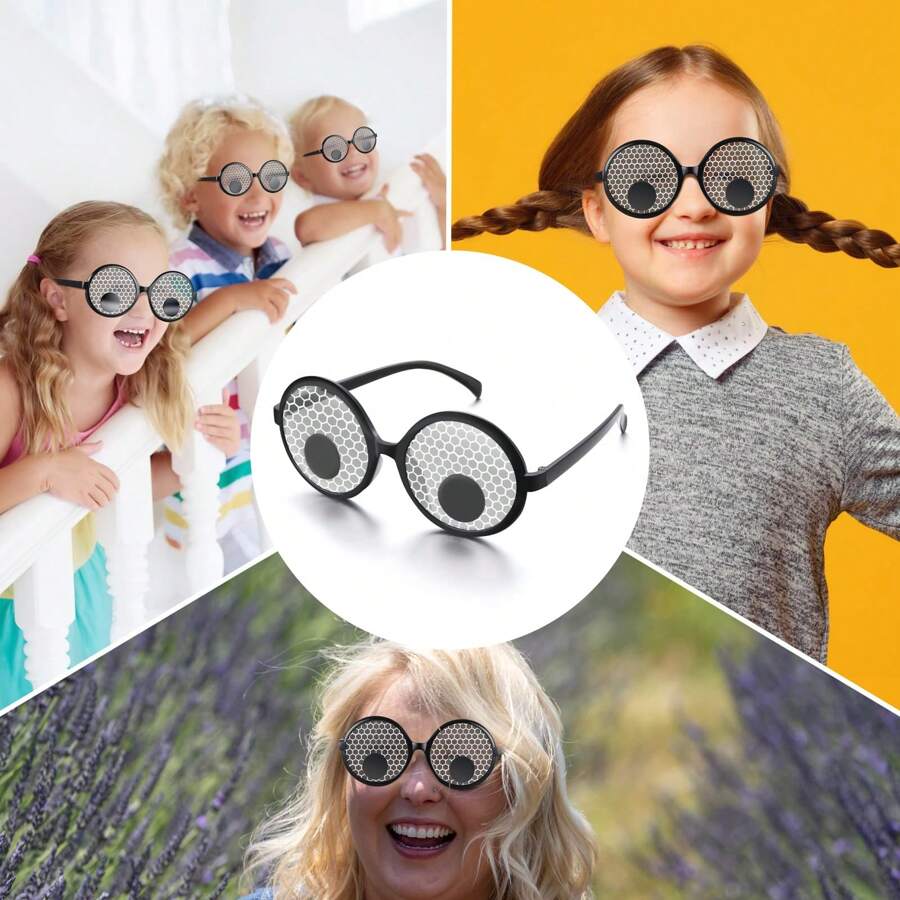 1 Pack Googly Eyes Glasses Halloween Funny Shaking Costume Eyes Glass ...