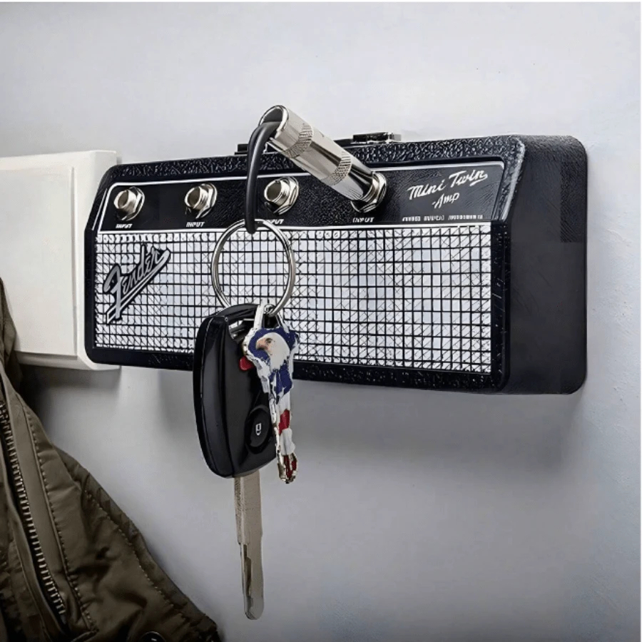 Guitar Amplifier Keychain Set, Includes 4 Guitar Jack Keychains And 1 ...