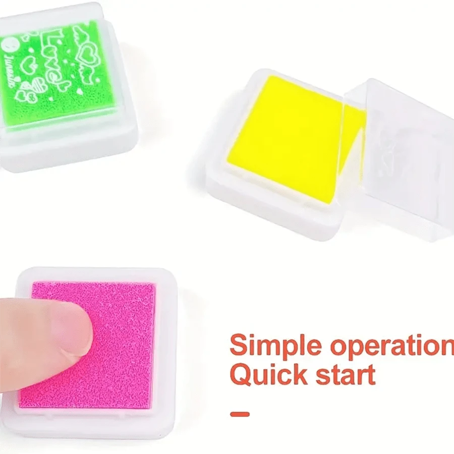 Stamp Pad Set [12 Colors] For Paper Craft, Fingerprint, Scrapbooking ...