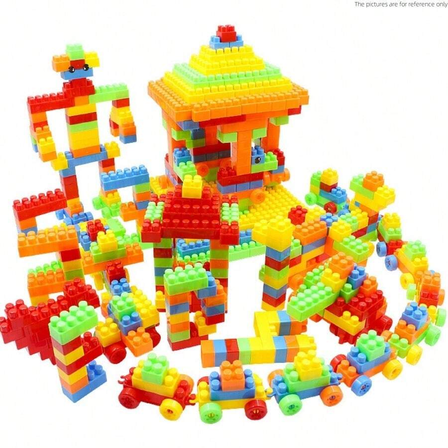 Creative Children's Plastic Building Blocks Toy, Developing Kids' Brain ...