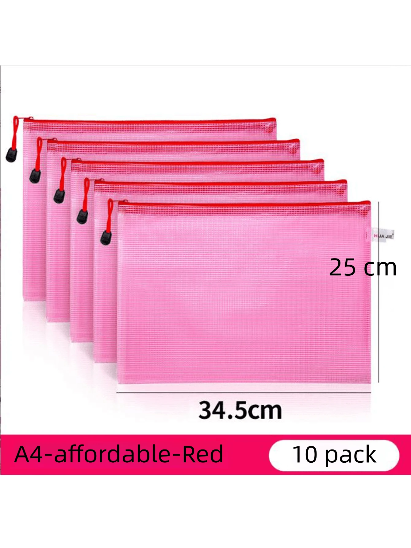 10 Pack Thickened Paper Bag Transparent Mesh Grated Bag A4 Large ...