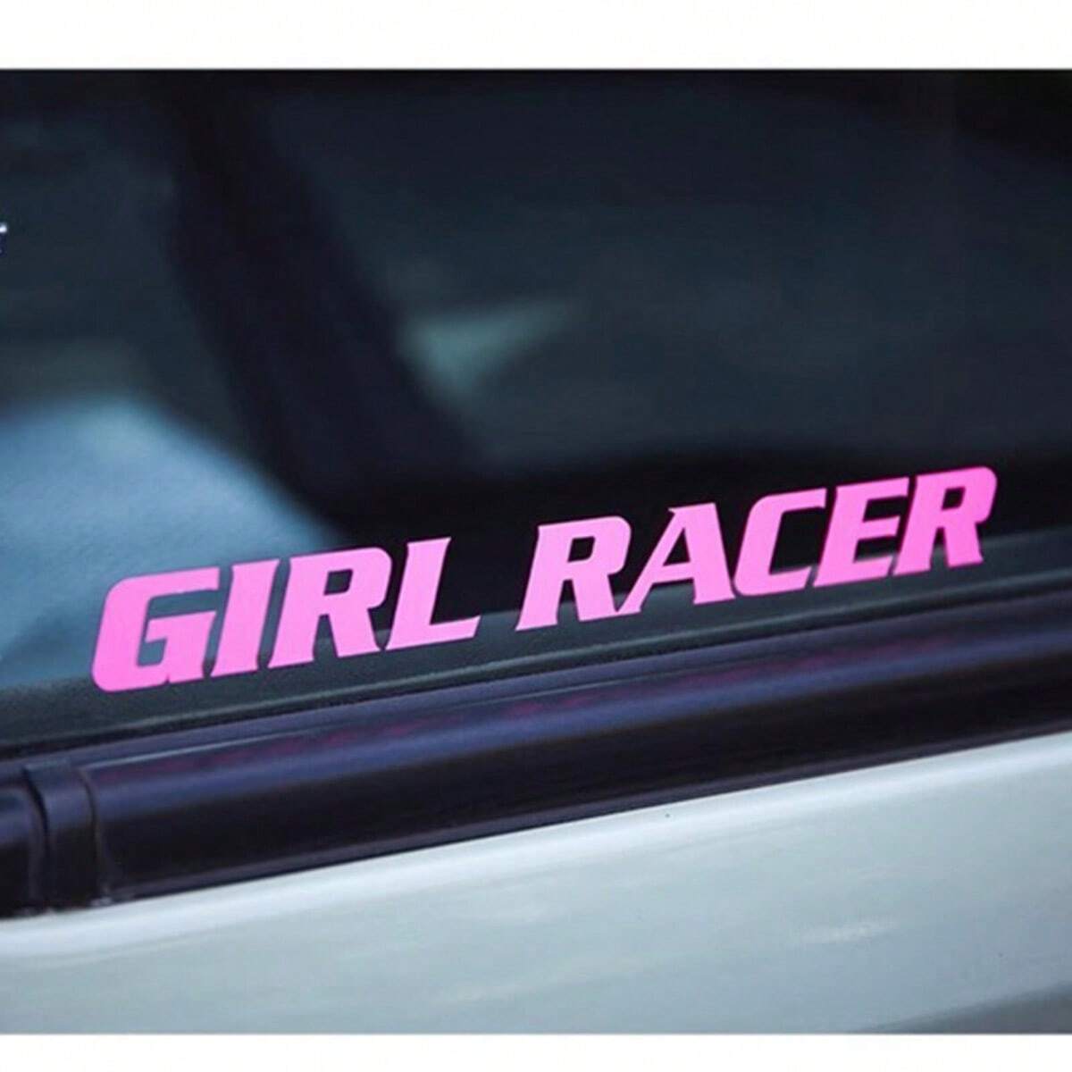 1 Peça adesivo de carro GIRL RACER Texto de piloto feminina Adesivo da ...