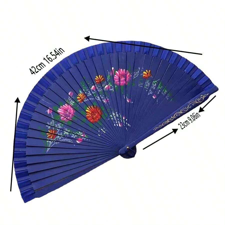 Leque de Madeira Dobrável Impresso em Ambos os Lados, Pintado com Cores ...
