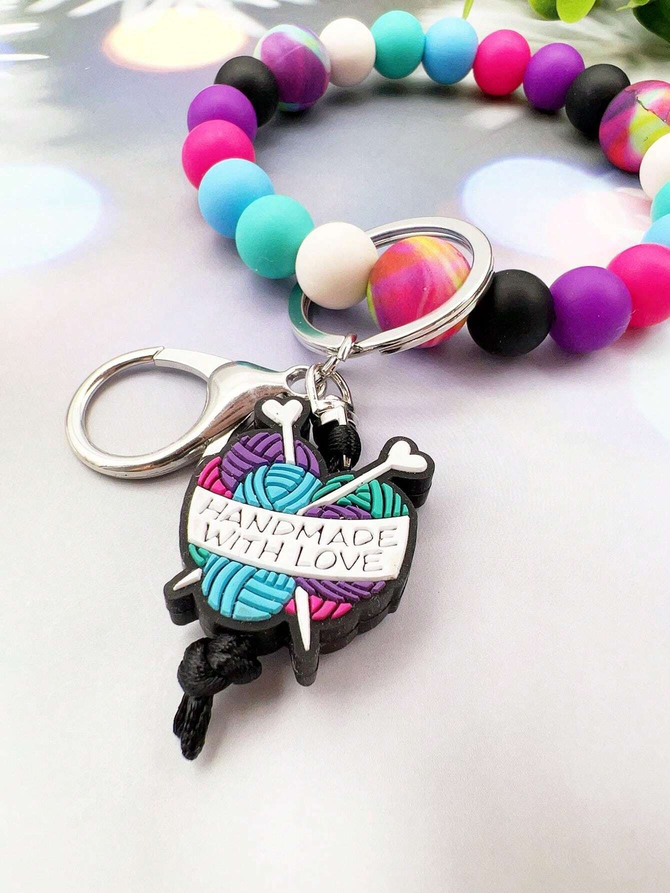 One (Handmade With Love) English Alphabet Knitted Ball Silicone Abacus ...