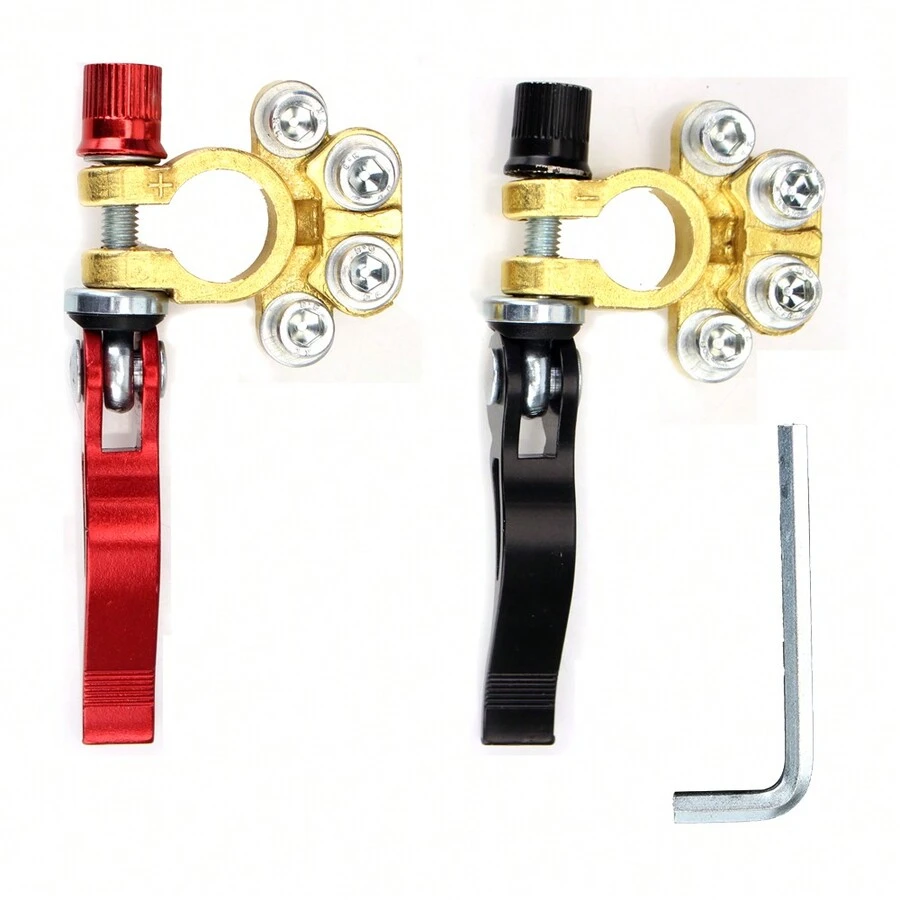 Car Battery Terminal Wire Cable Clamp Universal Shut-Off Connectors 12V ...