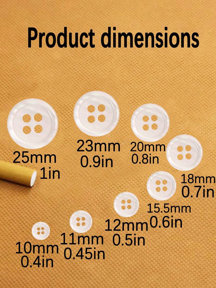 20pcs Four-Hole Button With Pearl Luster, ABS Resin Button, Single ...