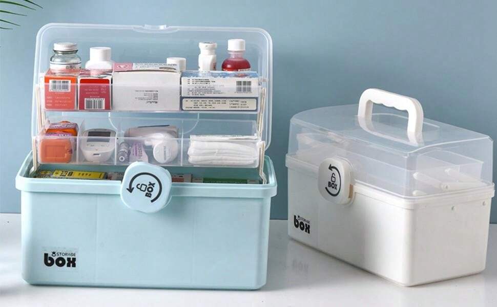 New Multi-Functional Large-Capacity First-Aid Box Plastic Medicine Box ...