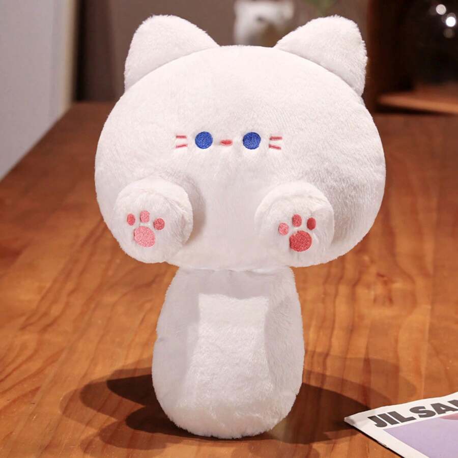 Cute Cartoon White Cat Plush Toys Soft Stuffed Animal Cat Plush Toy ...