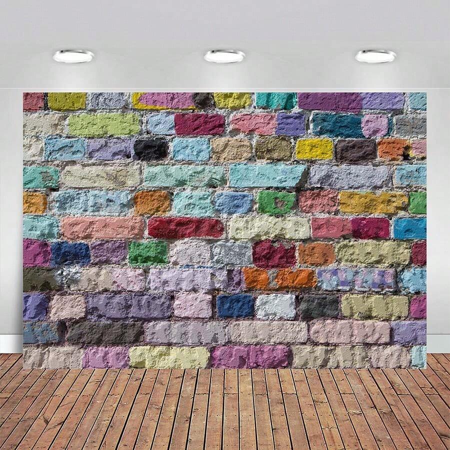 Vintage Brick Wall Retro Backdrops For Birthday Cake Table Photo Booth ...