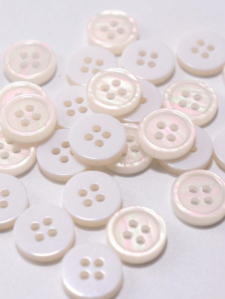 20pcs Four-Hole Button With Pearl Luster, ABS Resin Button, Single ...