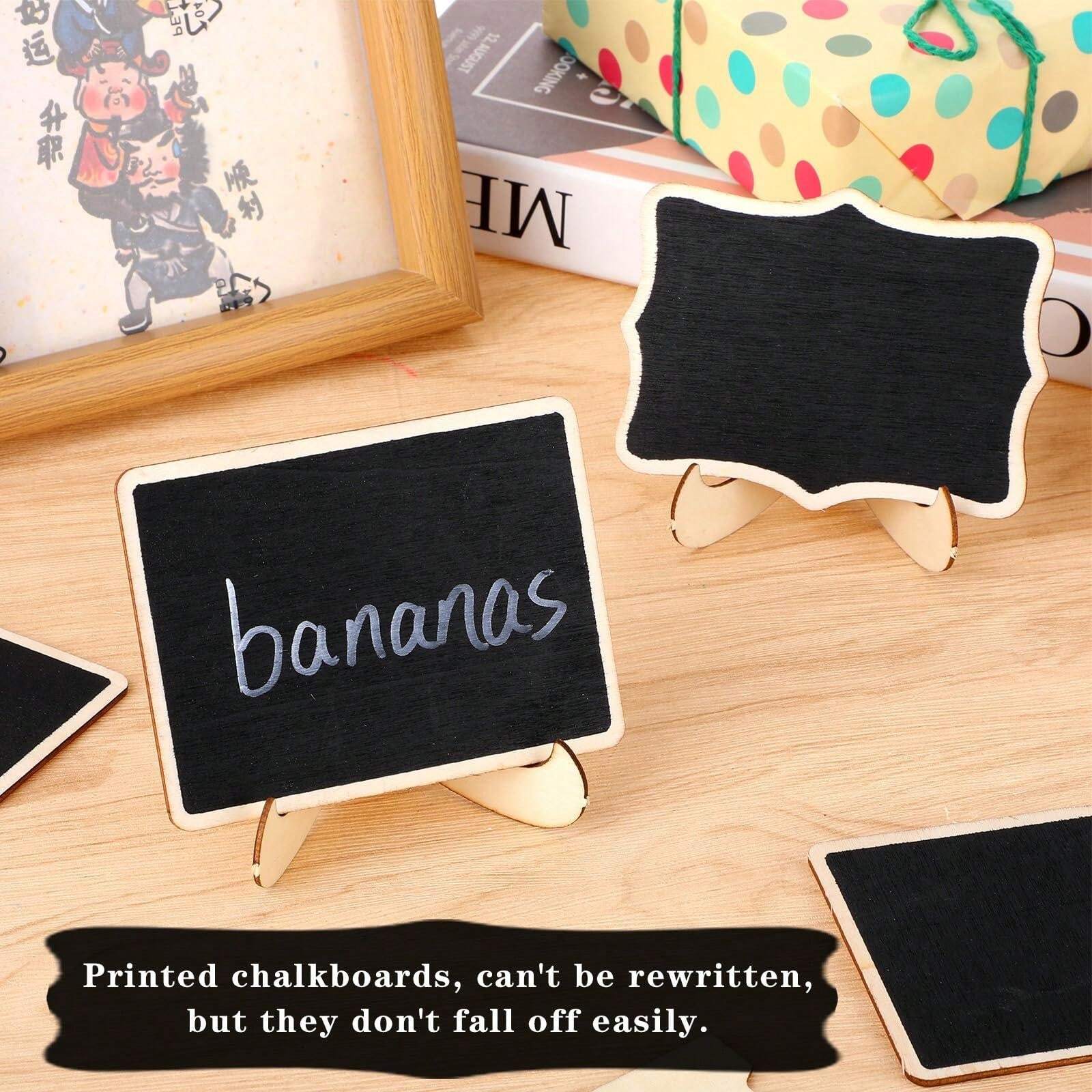 20 Pcs Mini Chalkboard Signs, Small Wooden Chalkboard Labels With ...