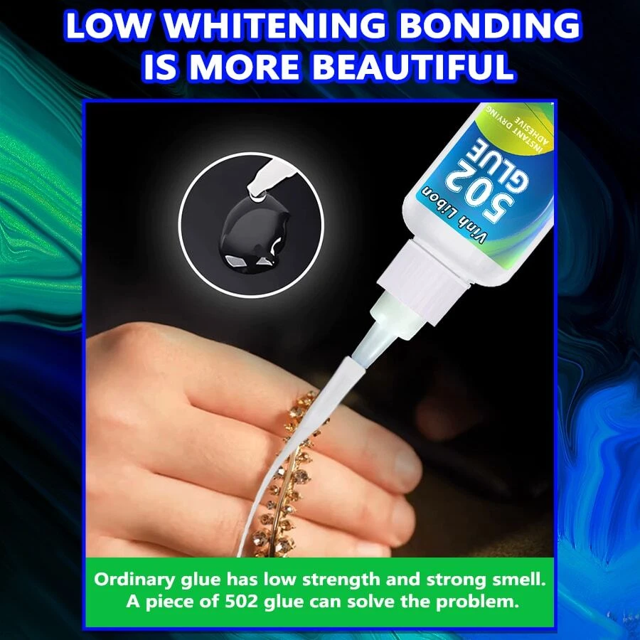 Upgrade 502 Super Glue Instant Quick Dry Cyanoacrylate Strong Adhesive Quick Bond Leather Rubber ...