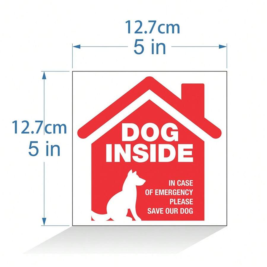 4 piezas de pegatinas de señal de alerta de perro en el interior ...