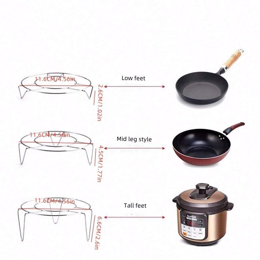 1pc Thickened Non-Magnetic Stainless Steel Steaming Rack With Stainless ...